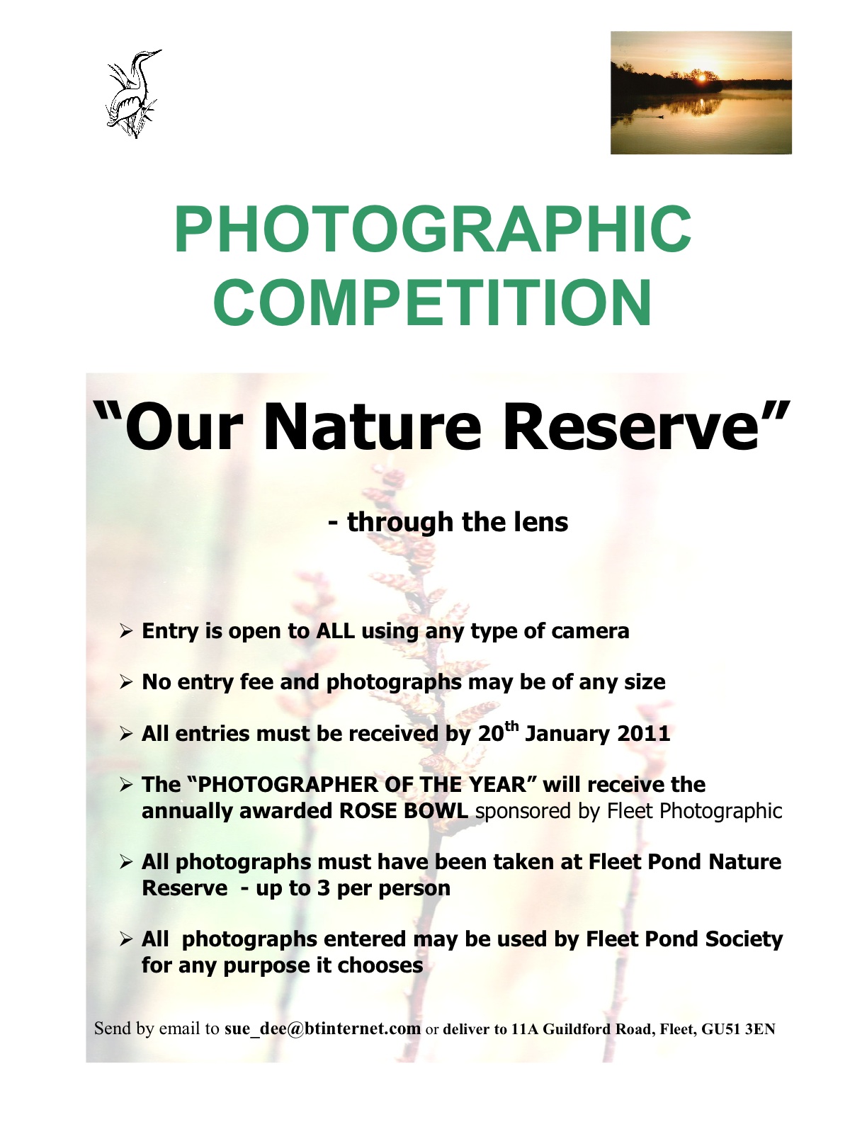 FPS Photo Competition: ‘Our Nature Reserve’ - Fleet Pond Society