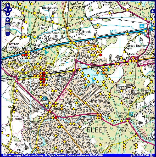 Interactive Map Of Fleet Pond And Surroundings - Fleet Pond Society